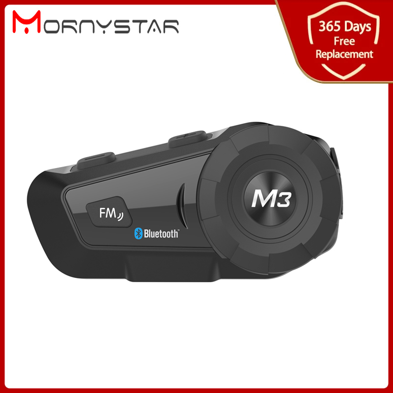Helmet Bluetooth Headset Motorcycle Mornystar M3 Plus Multi-functional ...