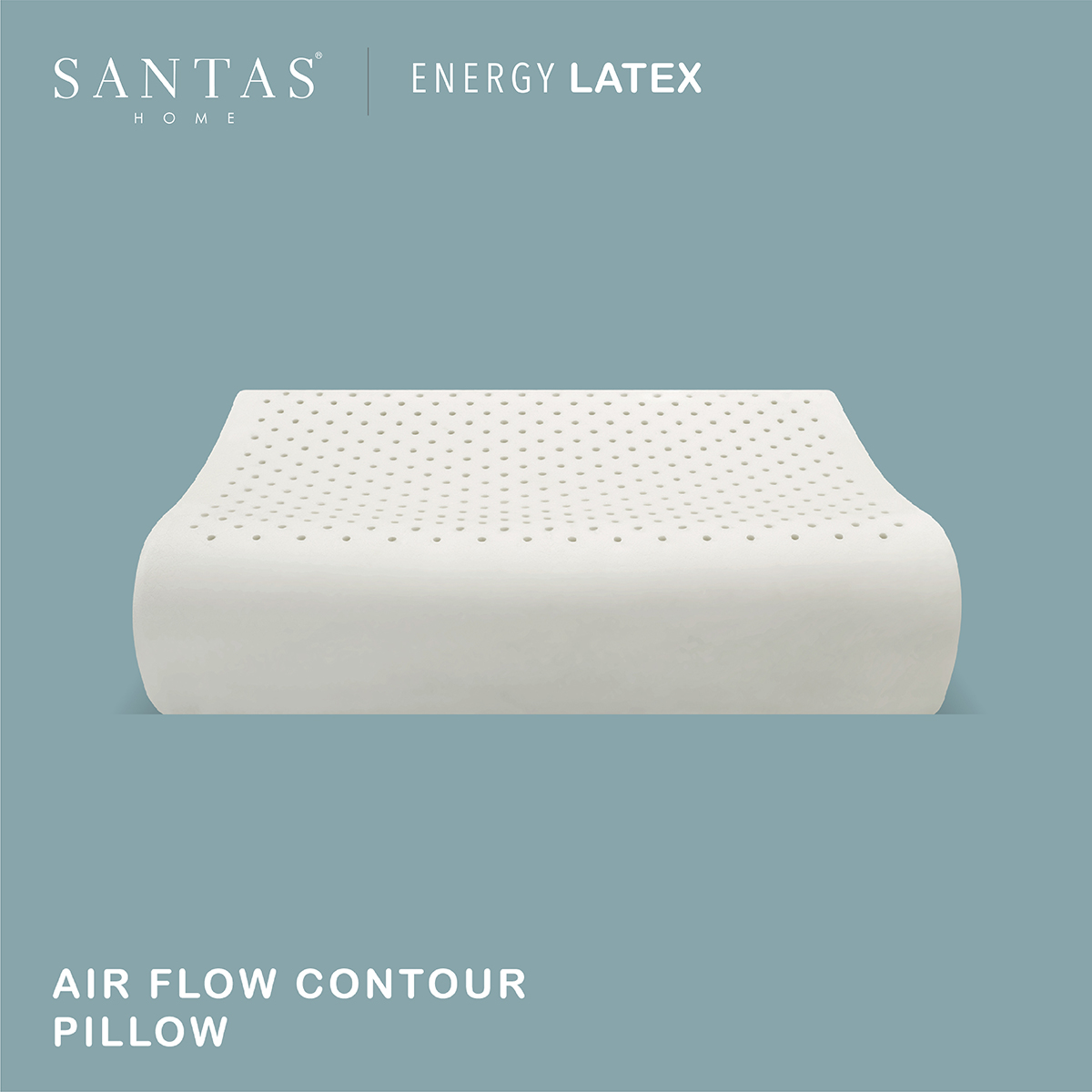 SANTAS หมอนหนุนยางพารา ENERGY LATEX STANDARD รุ่น AIR FLOW CONTOUR ขนาด ...