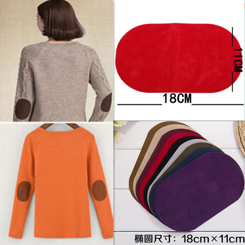 DFGY แผ่นรีดติดเสื้อรูปตัวยู2ชิ้น,ผ้าหนังกลับทรงรีสำหรับตกแต่งและซ่อม ...