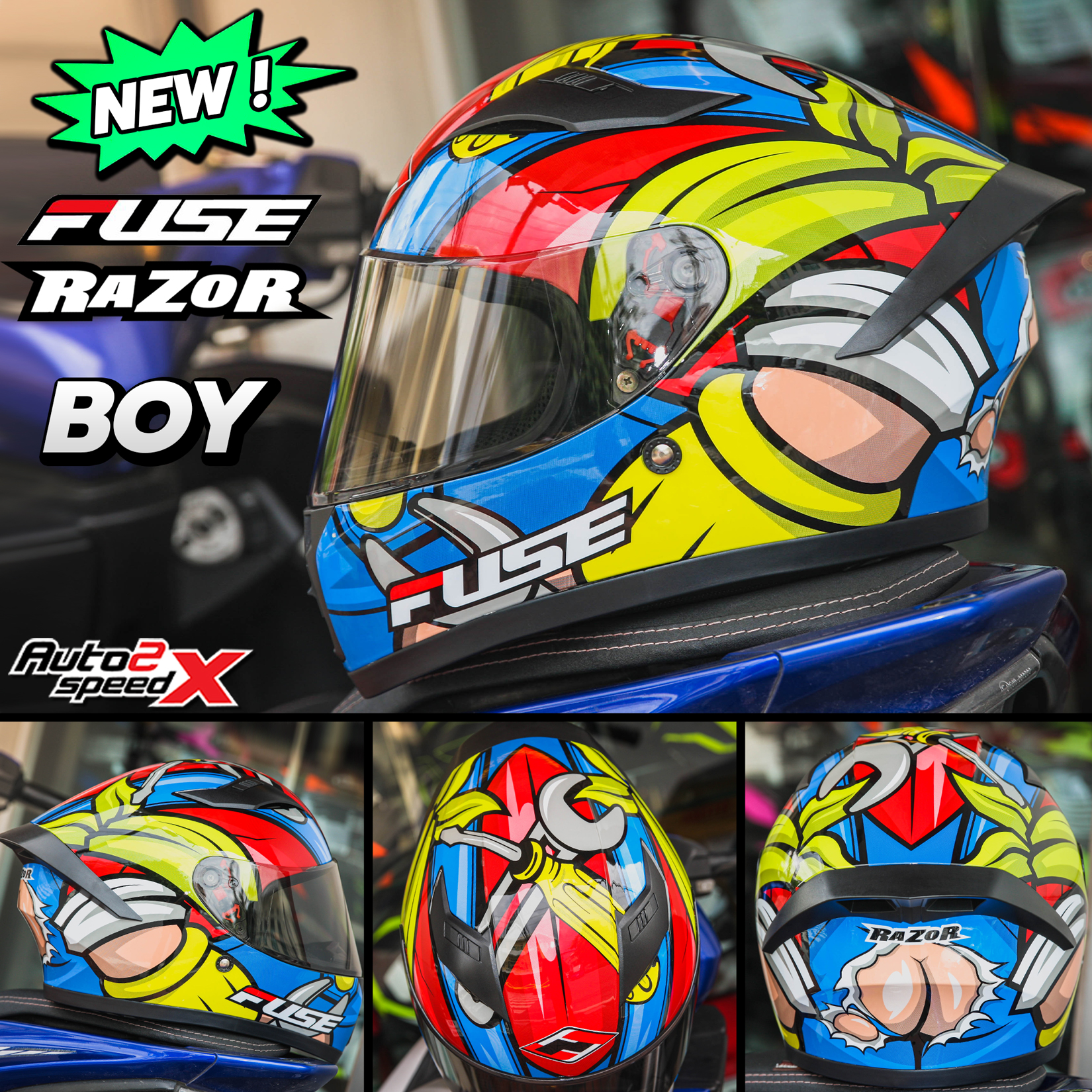 หมวกกันน็อค FUSE RAZOR SP 2022 ใหม่ล่าสุด - auto2speed - ThaiPick