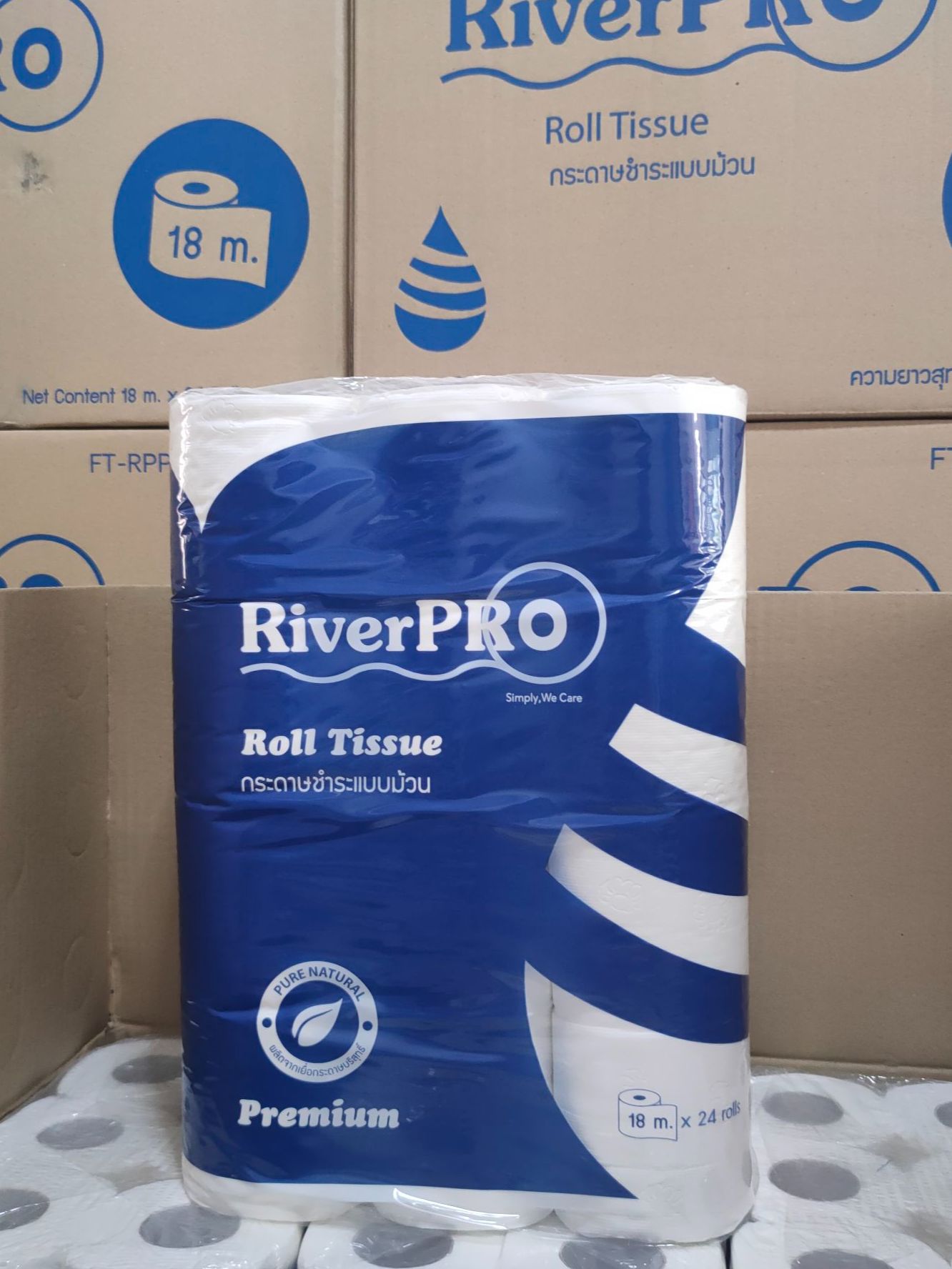 ยกลัง RiverPro ริเวอร์โปร์ กระดาษชำระม้วนเล็ก พรีเมี่ยม 144 ม้วน เนื้อ ...