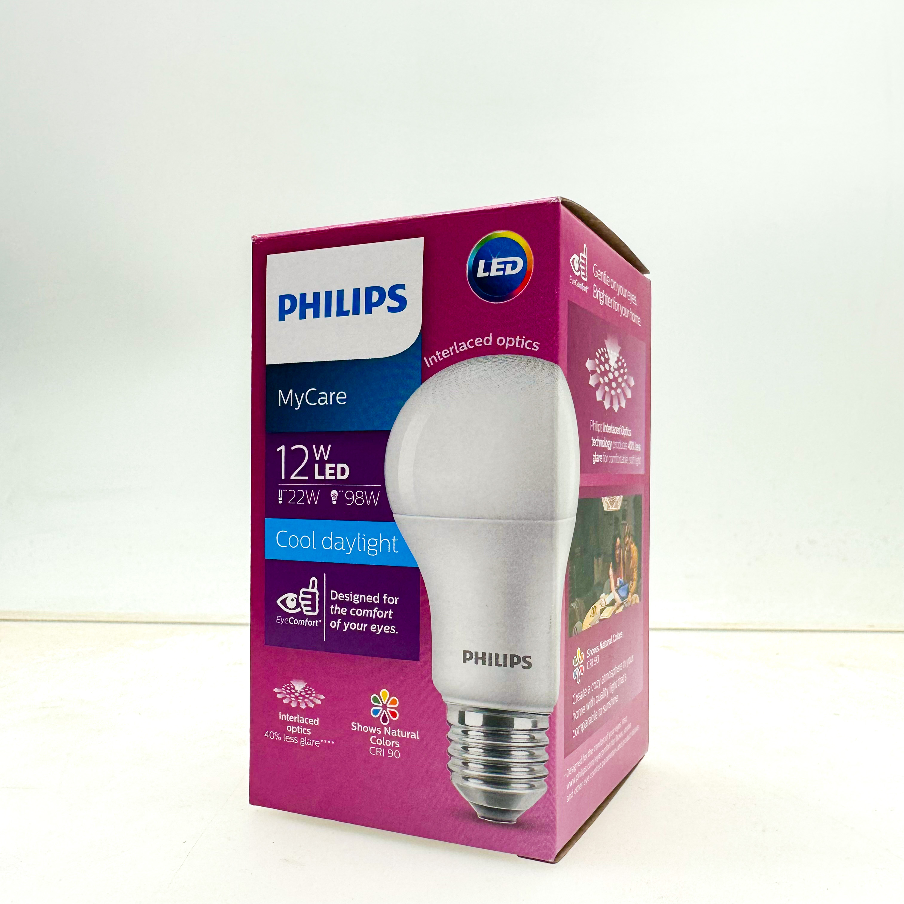 หลอดไฟ LED PHILIPS 12W Bulb MyCare E27 แสงขาว Dalylight ฟิลิปส์ หัวไฟ ...