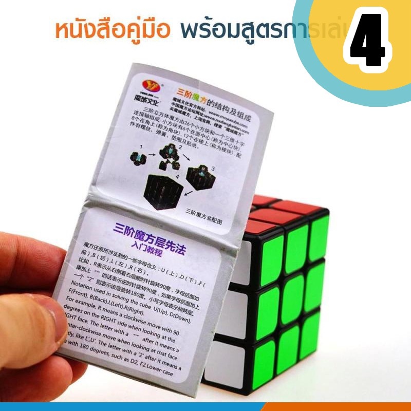 KAISER รูบิค 3x3x3 ลื่นหัวแตก แบบเคลือบสี ไม่ลื่นคืนเงิน รูบิด ลูกบิด ...