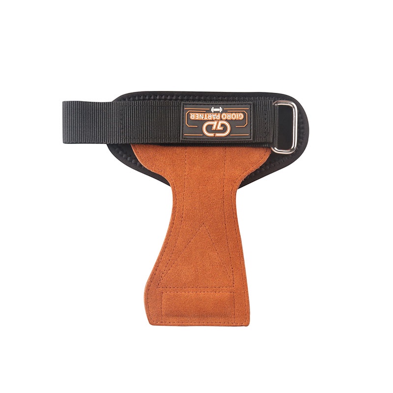 ถุงมือฟิตเนส STRAPS Leather Grip pads & Strap SKDK หนังกลับ สแต๊ป หนัง ...