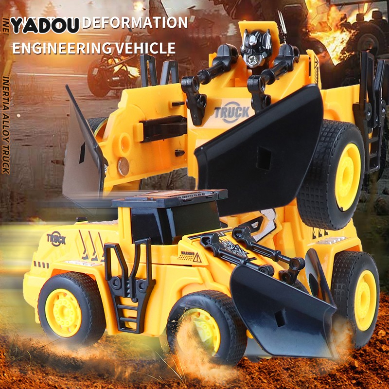 YADOU Boys Transforming Forklift Toys Children 'S Bulldozer Toy Car ...
