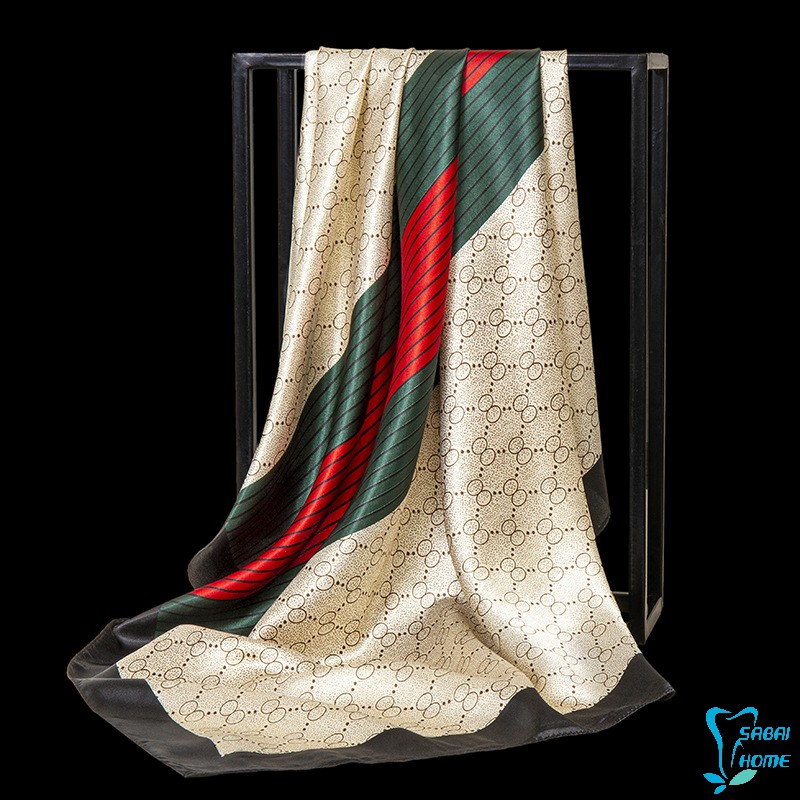 ผ้าพันคอ ผ้าคลุมไหล่ สไตล์โบฮีเมียน ไหล่ ผ้าพันคอ silk scarf | Lazada.co.th