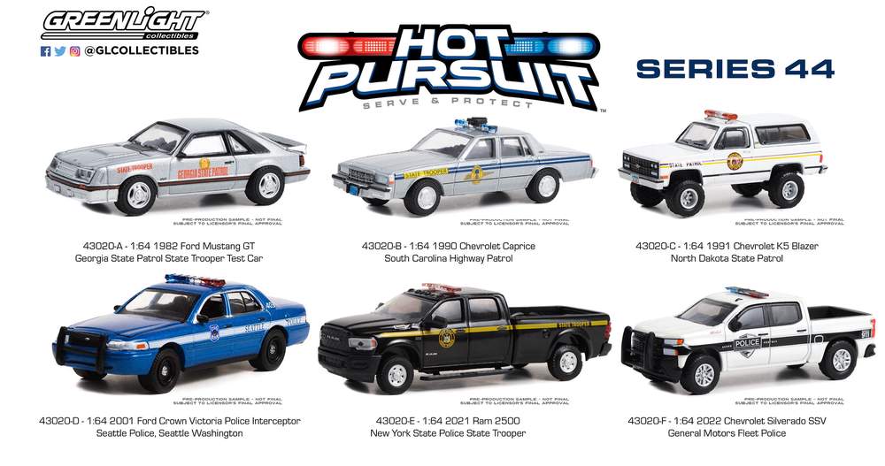 Greenlight 164 Hot Pursuit Series 44 - General Motors Fleet Police 2022 ...