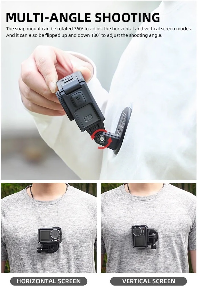 Sunnylife Magnetic Action Camera Neck Mount Chest Body Camera Necklace ...