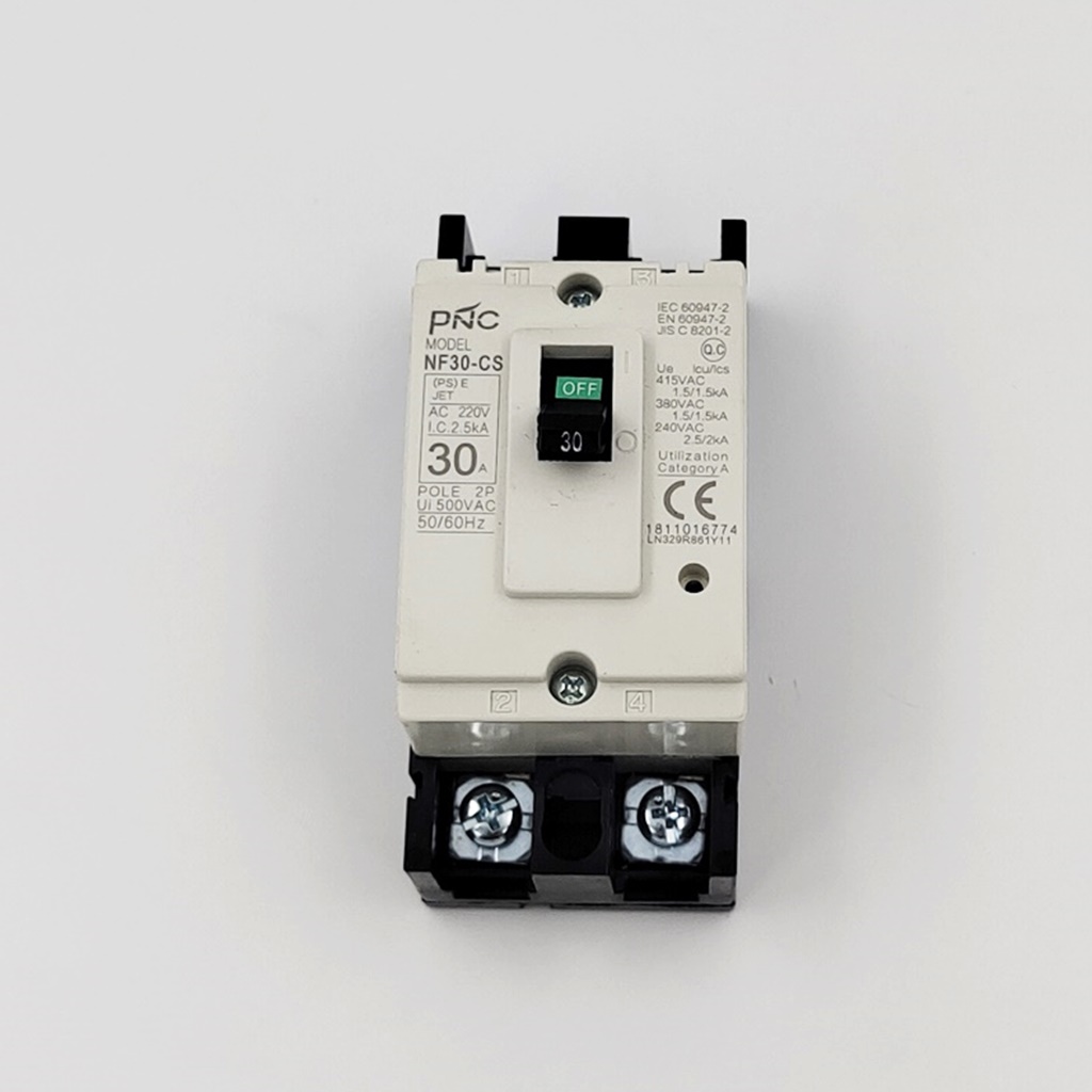 NF30-CS POLE 2P BREAKER MCCB เบรกเกอร์ 2โพ พิกัดกระแส:10A ,15A, 20A, 30A AC220V I.C.2.5KA 50 ...