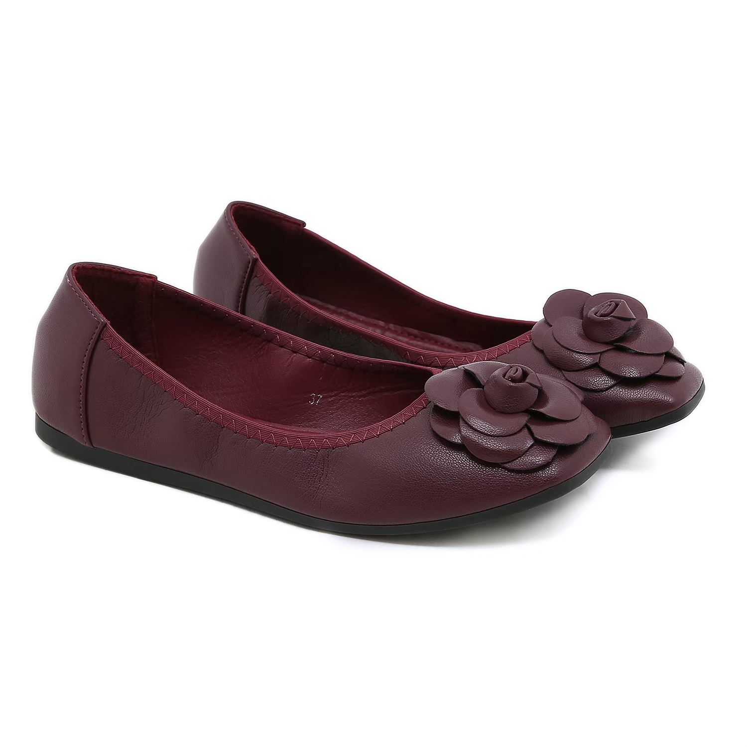 CAMILIA รองเท้า หน้าดอกไม้ ส้นแบน ใส่สบาย นุ่มทุกการสัมผัส | Lazada.co.th