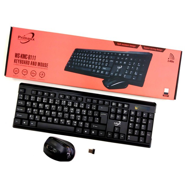 Primaxx คีย์บอร์ดเม้าส์ไร้สาย Keyboard Wireless รุ่น WS-KMC-8121KMC ...