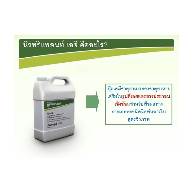 Nutriplant AG นิวทริแพลนท์ เอจี เร่งการเจริญเติบโต ขนาด 100 มิลลิลิตร ...