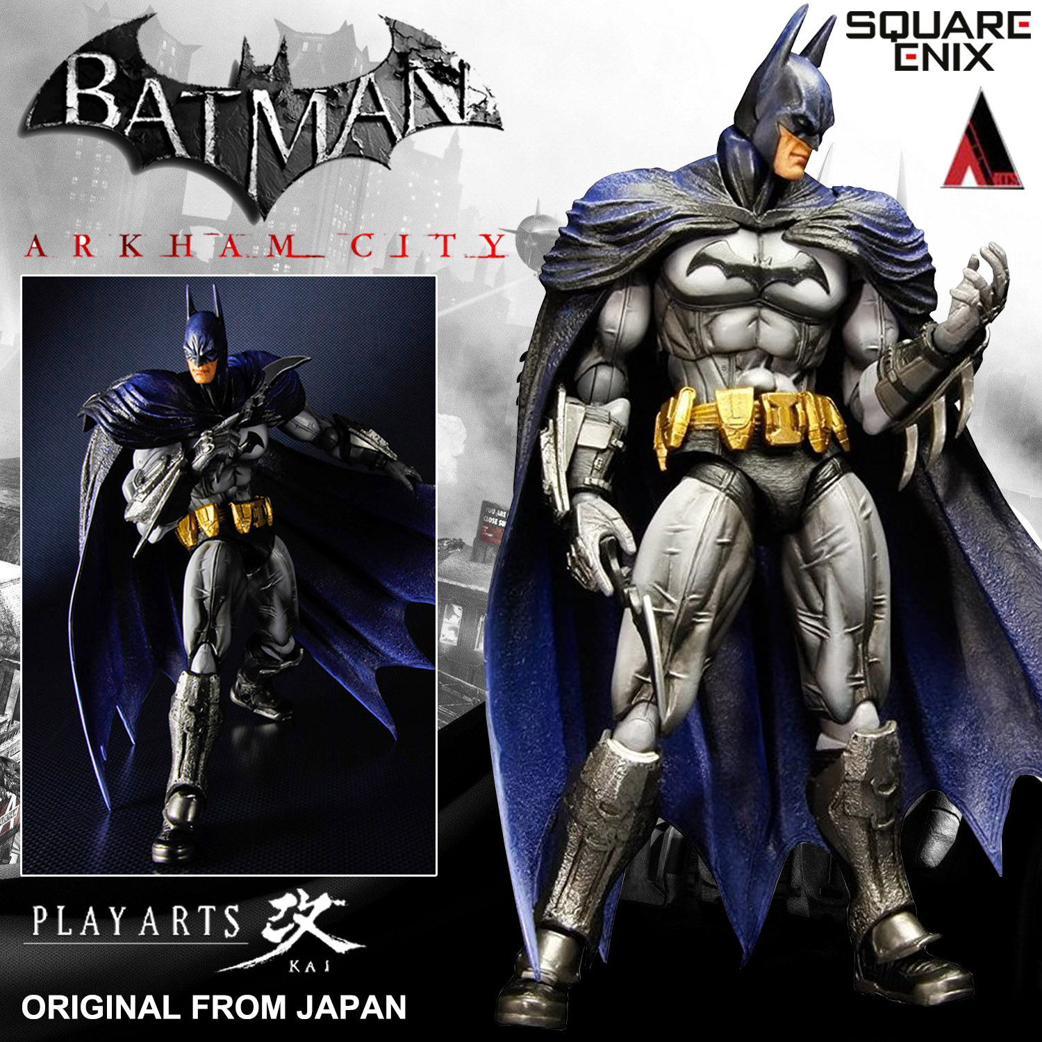 Model โมเดล ของแท้ 100% Square Enix Play Arts Kai DC จากวิดีโอเกม Batman Arkham City แบทแมน อาร์ ...