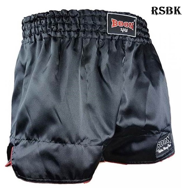 BOON Boxing Retro Muay Thai style Shorts Retro Black ( Size SMLXLXXL ...