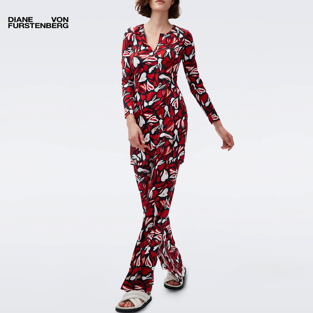 DVF REINA DRESS RABBIT HEART RED | Lazada.co.th