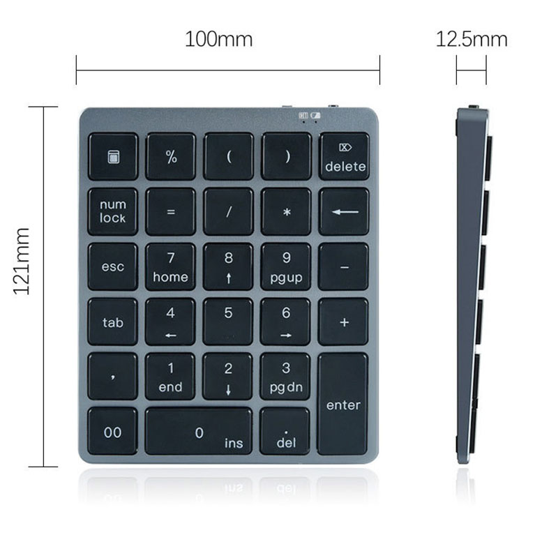 N970 Wireless Bluetooth Numeric Keypad with USB HUB Dual Modes ...