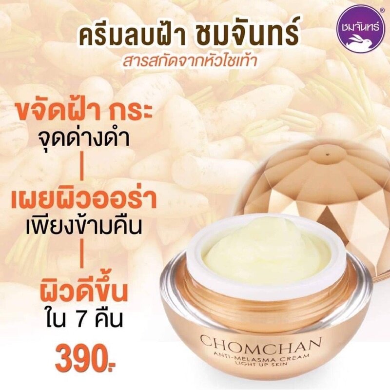 Chomchan ครีมลบฝ้าชมจันทร์สกัดจากหัวไชเท้าเข้มข้น X2 | Lazada.co.th