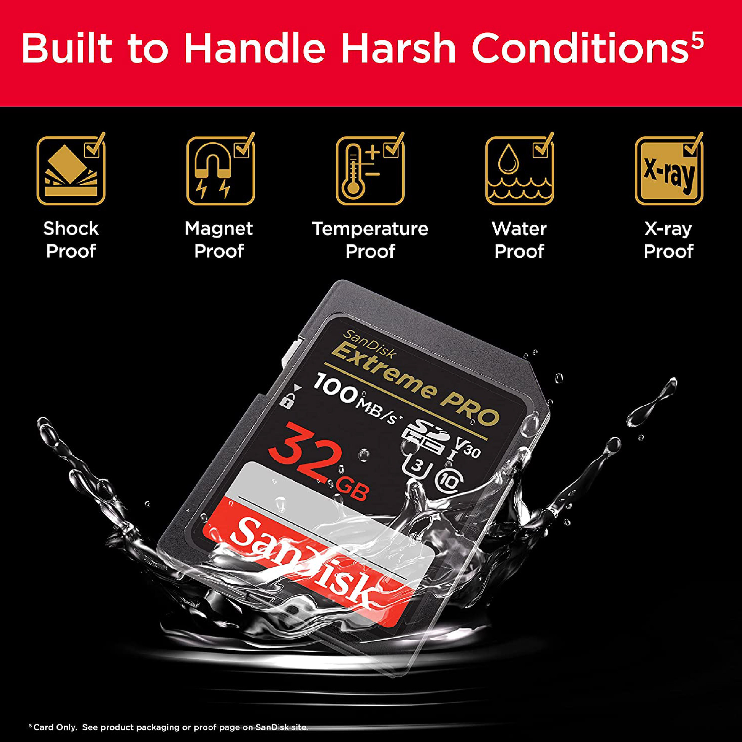 SanDisk Extreme Pro SDXC UHS-I Memory Card 32GB 100MBs R 90MBs W (SDSDXXO-032G-GN4IN) เอสดีการ์ด ...