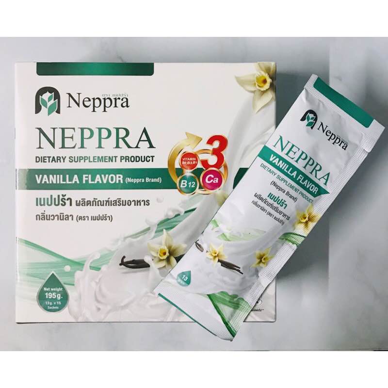 Neppra โปรตีนไข่ขาว อาหารผู้ป่วยไต เนปปร้า 5 ซอง/กล่อง กลิ่นวานิลลา ...