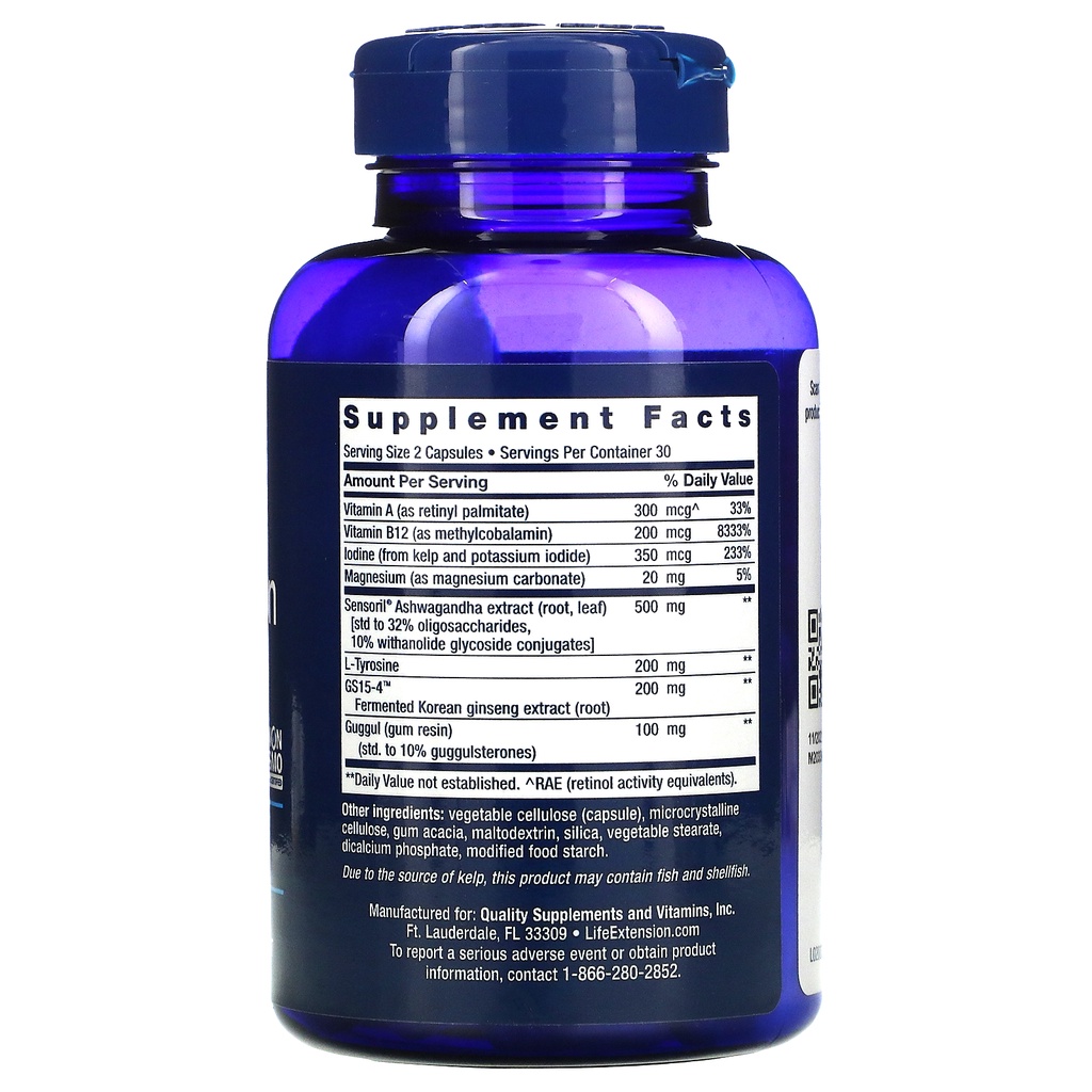 LIFE EXTENSION Triple Action Thyroid 60 Capsules - leaflifevitamins ...