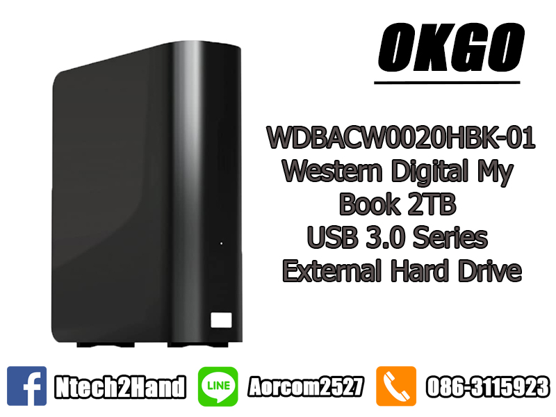 WD My Book 2TB USB 3.0 Series External Hard Drive WDBACW0020HBK-01 ...
