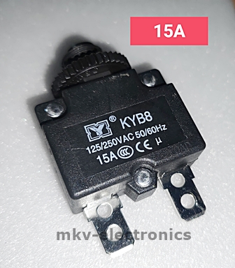 (2ตัว) โอเวอร์โหลด 15A 250V Circuit Breaker Switch , Overload - mkve ...