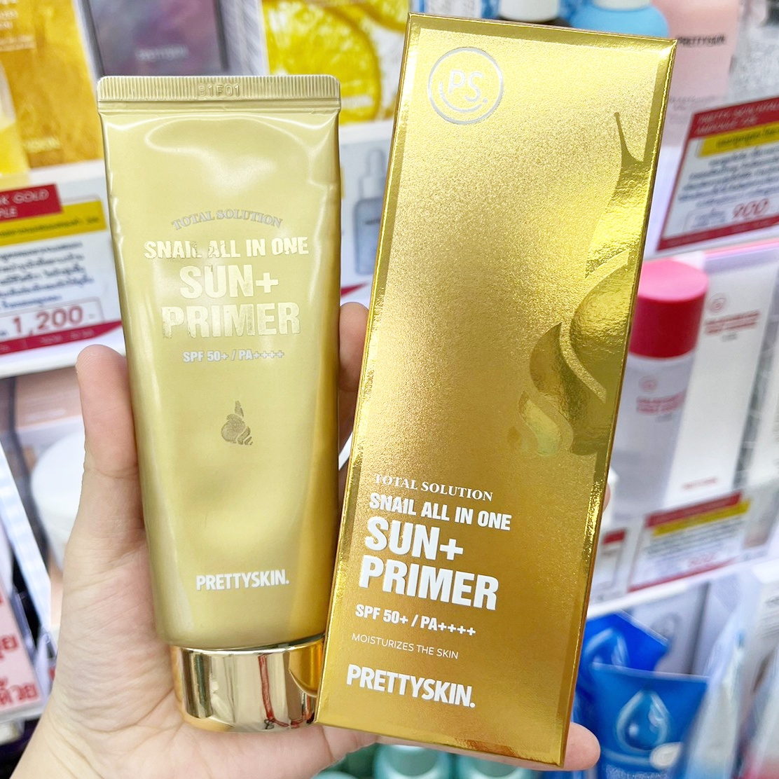 Pretty Skin Snail All-In-One Sun Primer SPF 50 PA+++ 50ml. 💕 ( MADE IN ...