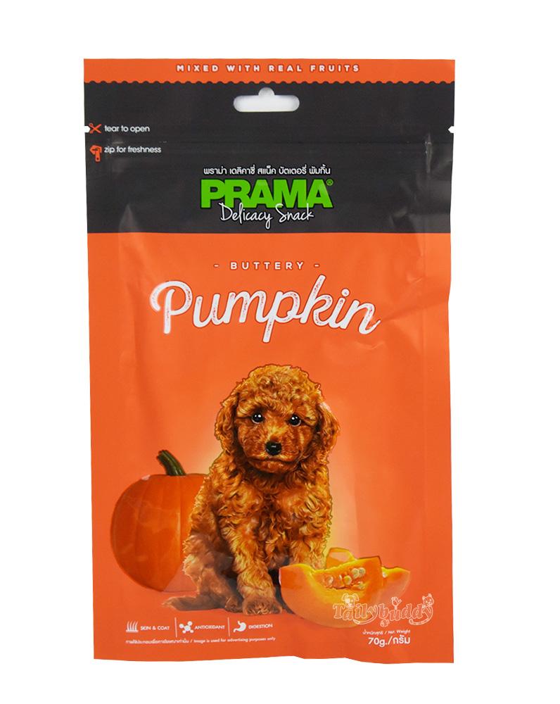 PRAMA พราม่า สแน็ค Smoky Bacon ขนมสุนัข รสเบคอน (70g x 6ซอง)(แถมฟรี 1 ...