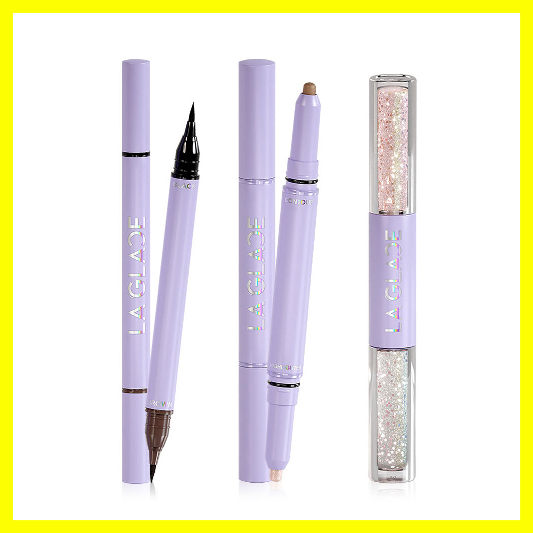 LA GLACE Set 3 Items Duo Eyeliner 1ml Contour Highlight Eyes Duo Stick ...