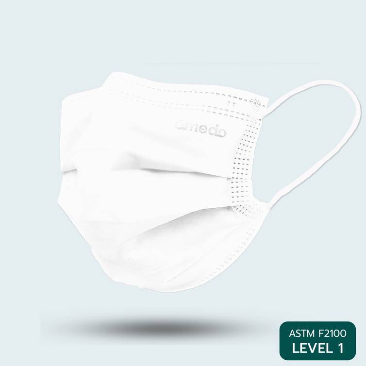 Omedo Mask หน้ากากอนามัย ทางการแพทย์ 3 ชั้น มาตรฐาน ASTM F2100 (ไม่มีขอบ) บรรจุ 50 ชิ้น [ 1 ...