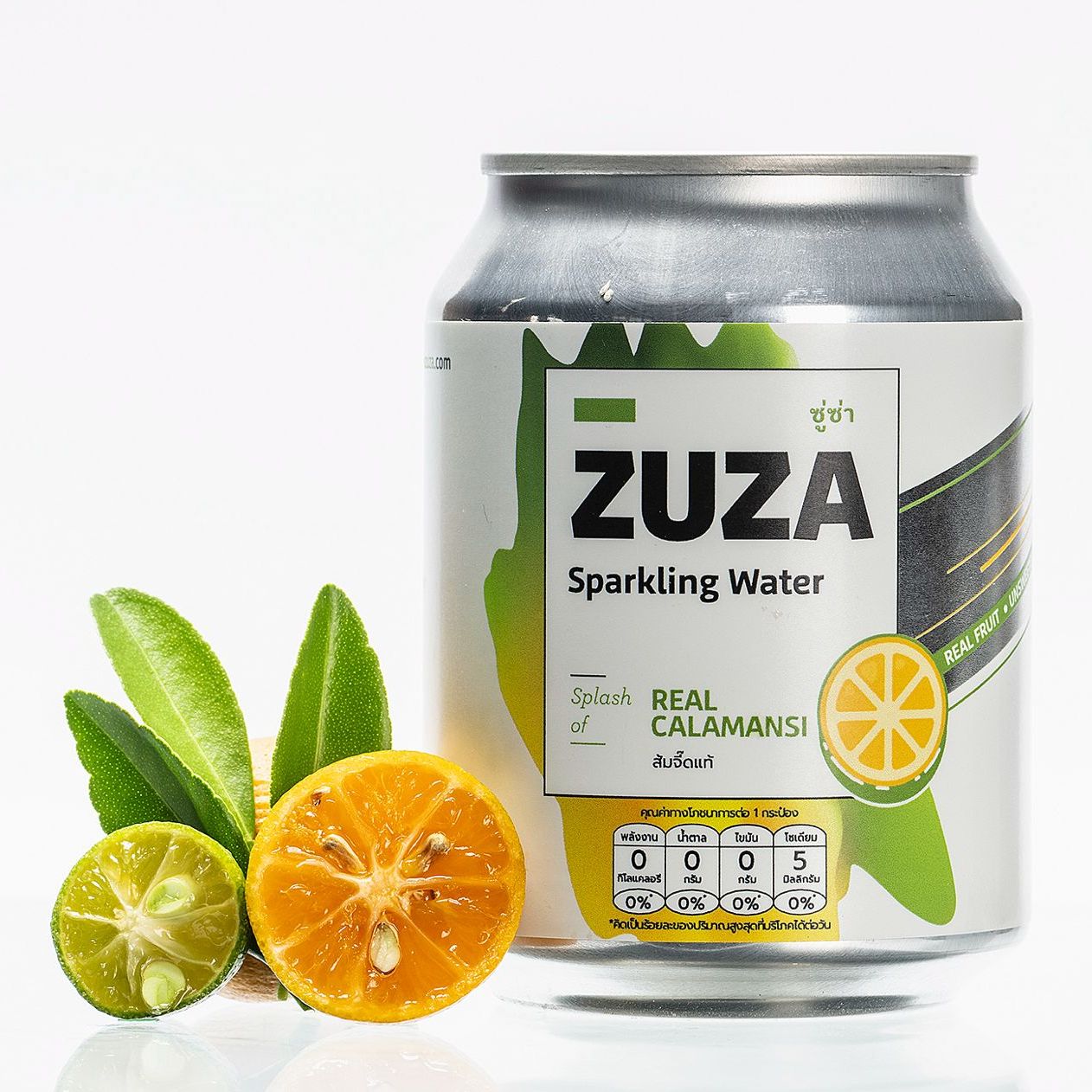 Zuza Calamansi Fruit Sparkling Water (12-pack case) 240 mL น้ำดื่ม ...