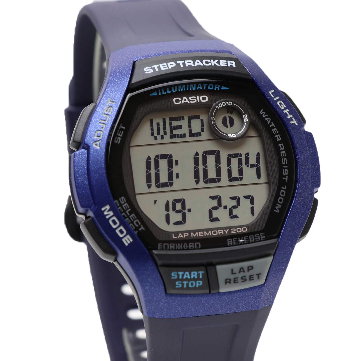 Casio Step Tracker นาฬิกาข้อมือผู้ชาย นับก้าวเดิน สายเรซิน รุ่น WS ...