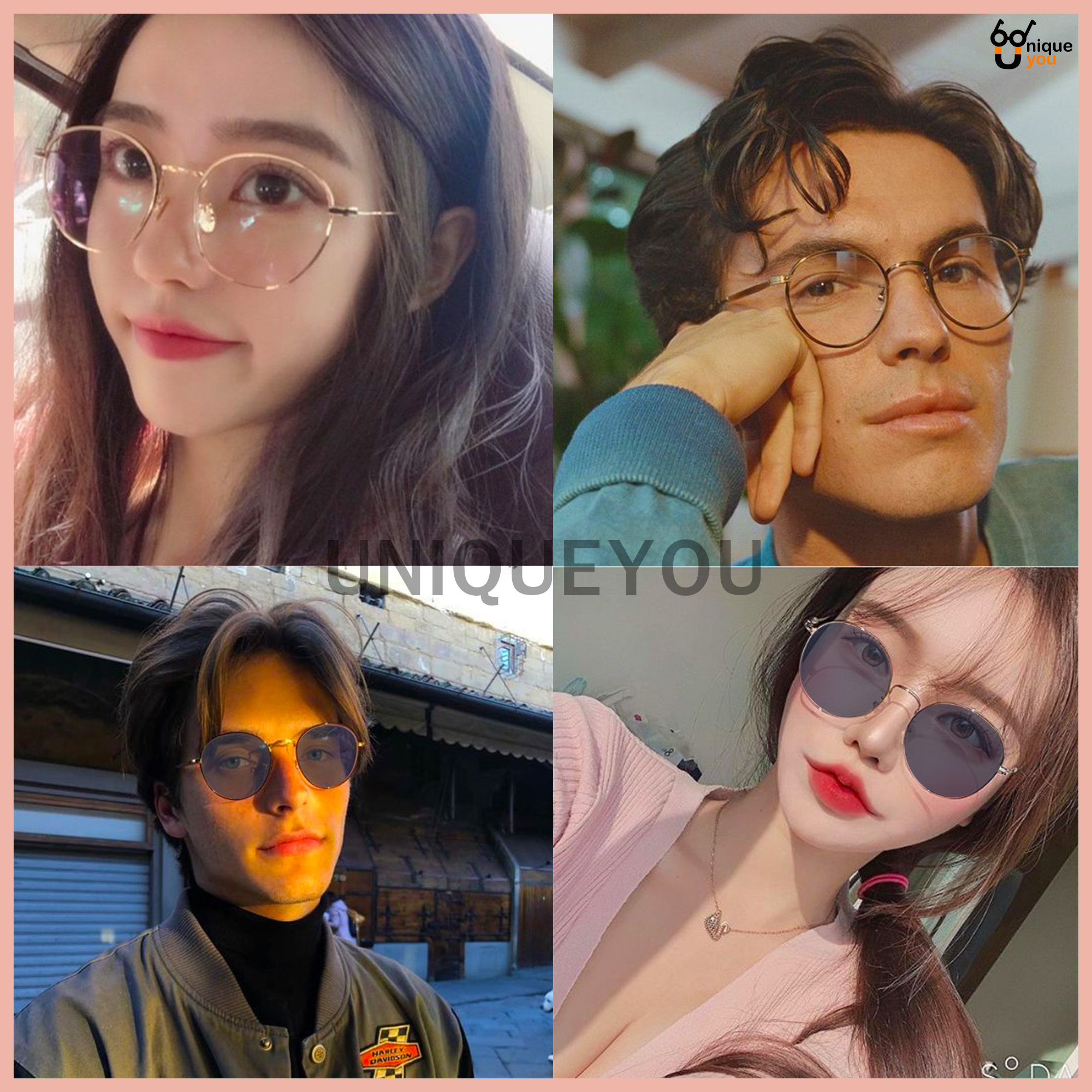 UniqueYou แว่นสายตายาว-สั้น ออกแดดเปลี่ยนสี Auto Lens เลนส์ออโต้ แว่นกันแดด พร้อมผ้าเช็ดแว่นและ ...