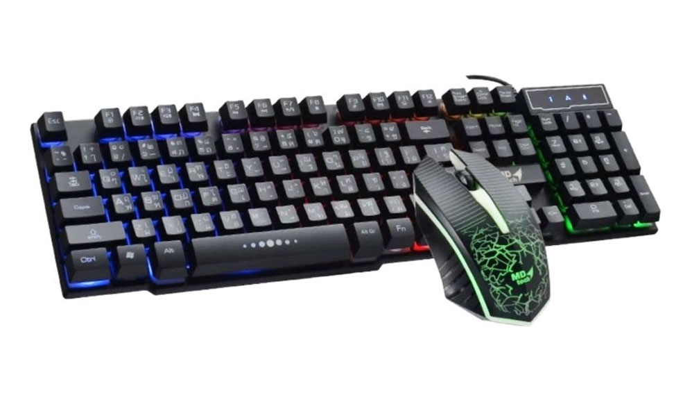 MD TECH K3+M30 มีไฟ LED ชุดมีไฟ Keyboard And Mouse Combo ของแท้ - ple ...