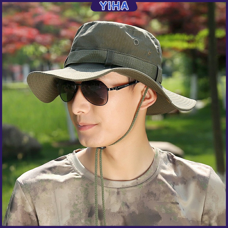 Yiha หมวก หมวกปีนเขา หมวกเดินป่า หมวกปีกกว้าง หมวกซาฟารี หมวกตั้งแคมป์ ...