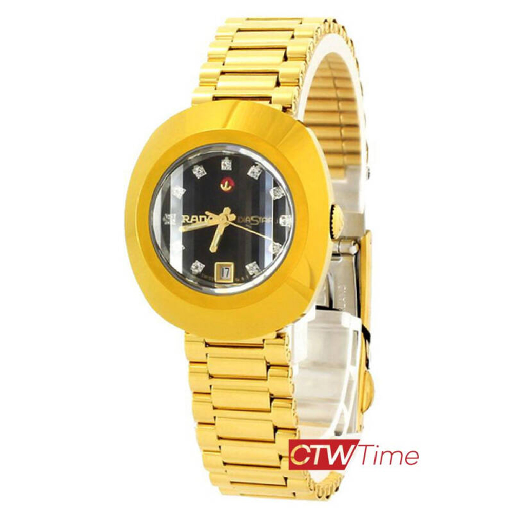 Rado Diastar Automatic นาฬิกาข้อมือสุภาพสตรี 11 พลอย สายทอง รุ่น ...