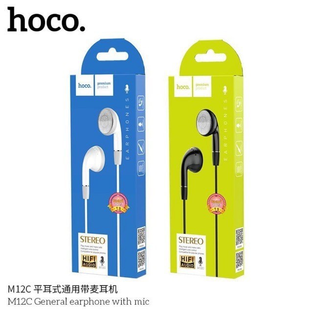 HOCO M12C HIFI Stereo Audio Earphone หูฟังพร้อมไมค์ เสียงดี ของแท้ ...