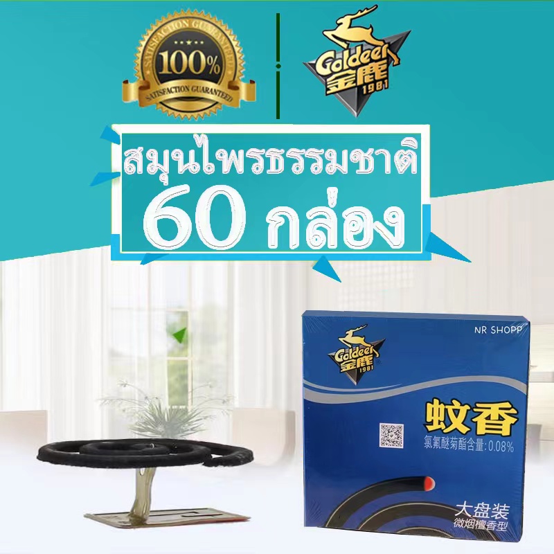 พร้อมส่ง60กล่องยาจุดกันยุง Goldeer ของแท้100 ธูปกันยุง 1กล่องมี 10ขด ...