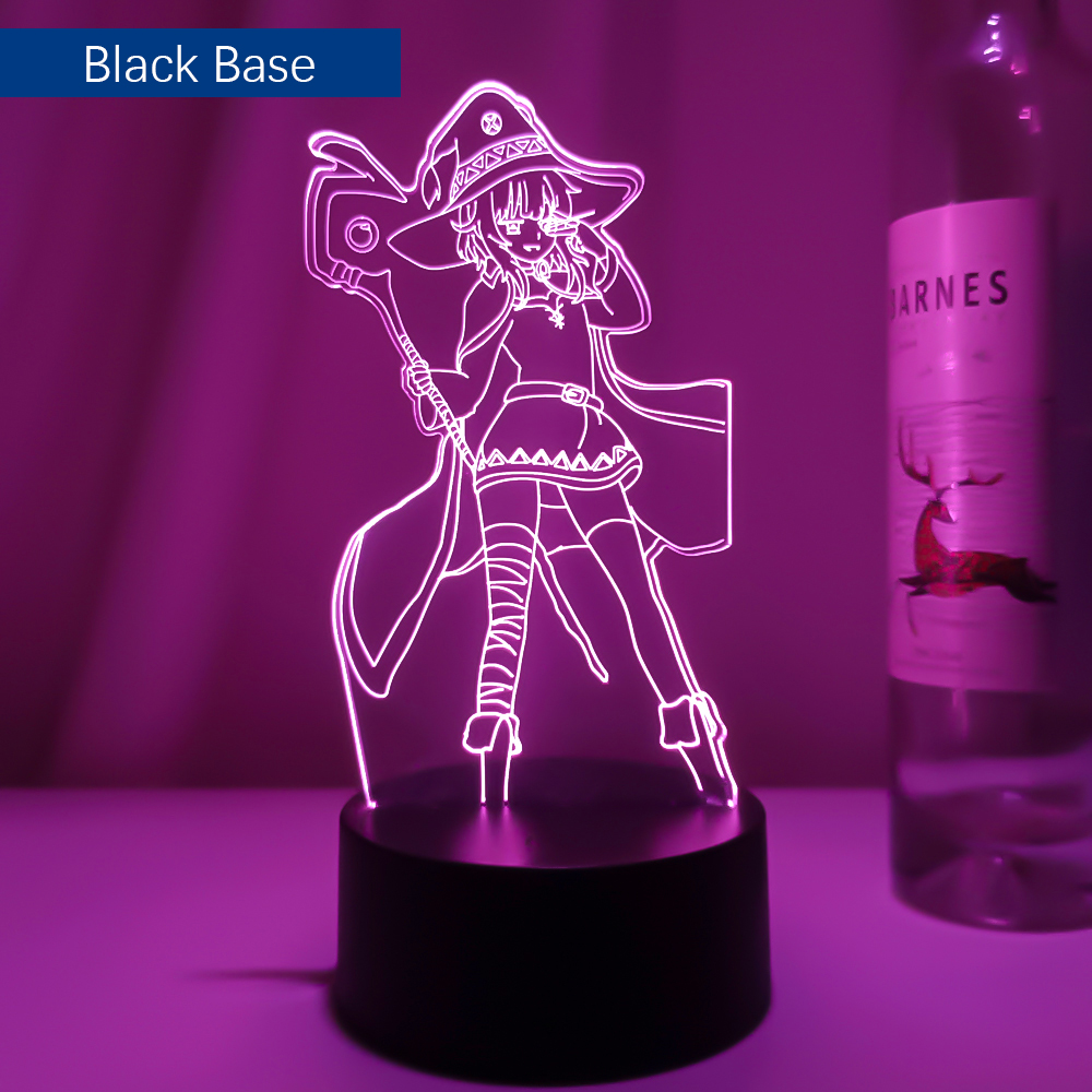 Led อะนิเมะโคมไฟ Konosuba Megumin สำหรับห้องนอนเด็กตกแต่งวัยรุ่นของขวัญวันเกิดตกแต่งห้องมังงะ