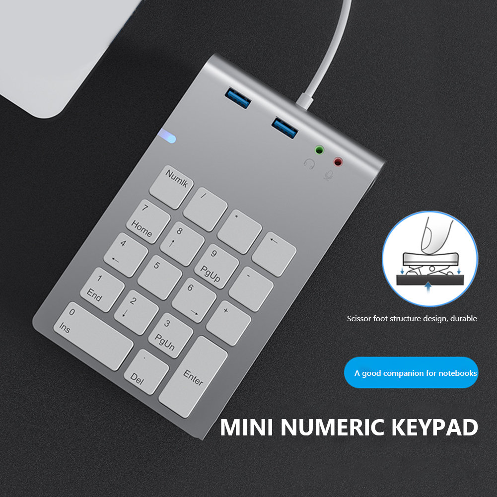 Numeric Keypad USB3.0 HUB Digital Keyboard Computer Tablet Keypad ...