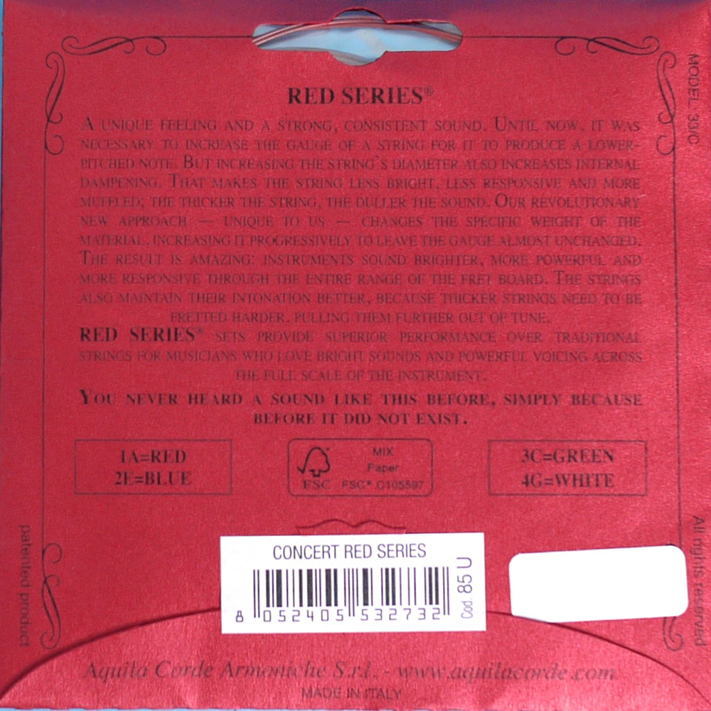 Aquila Red Series Ukulele Strings Concert (85U) สายอูคูเลเล่ ยี่ห้ออะกี ...