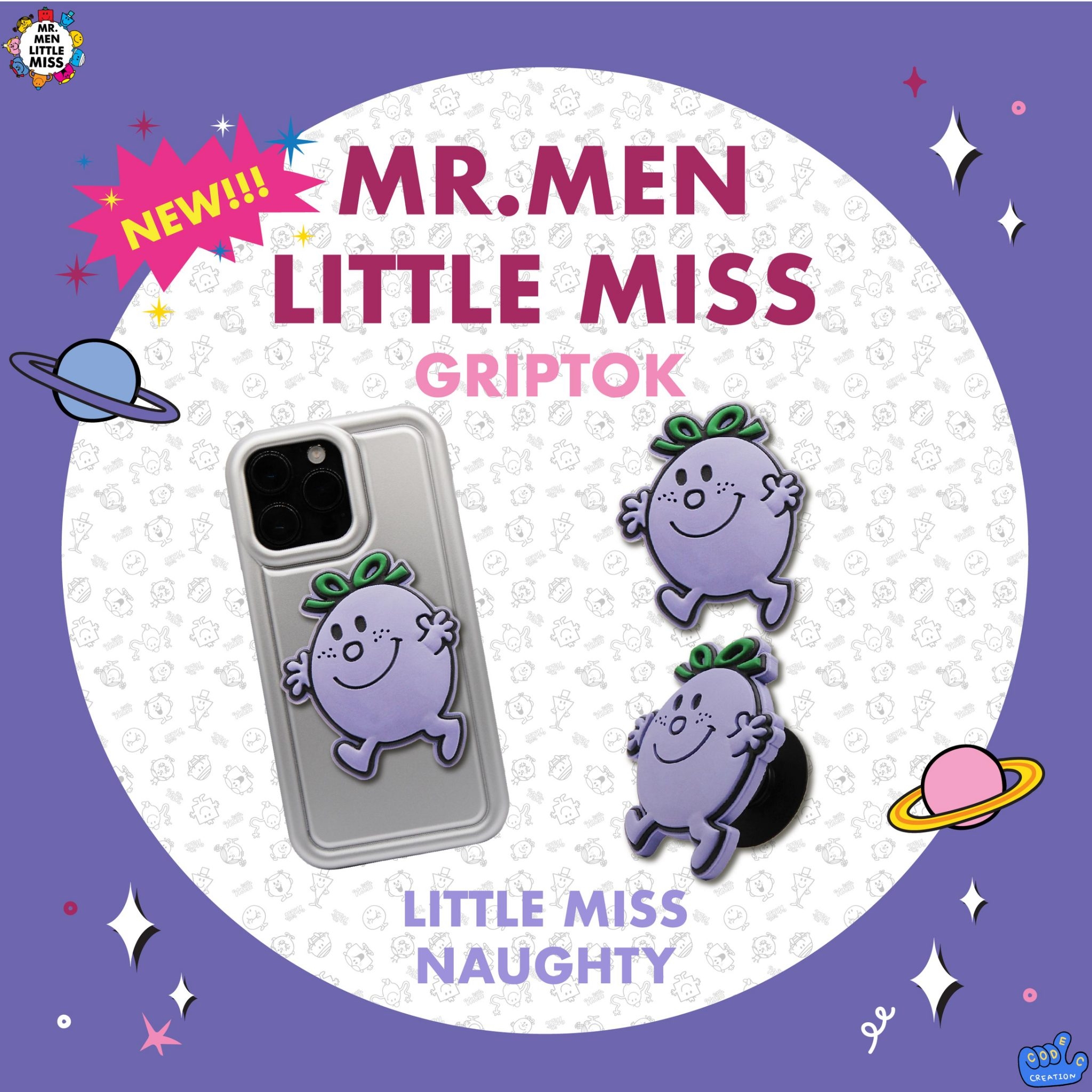 Pop-Socket bubbles rubber (Mr.men and Little miss) - Codec Creation.Co ...