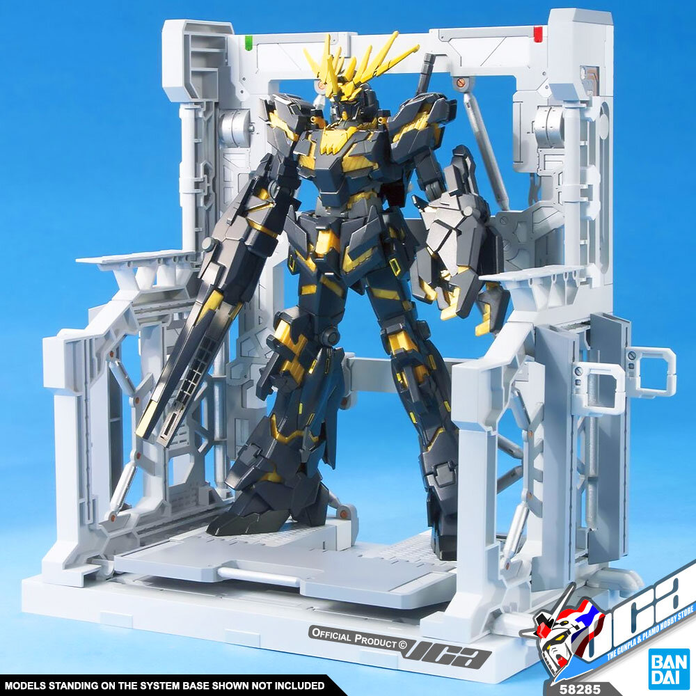 BANDAI GUNPLA BUILDERS PARTS SYSTEM BASE 001 WHITE ฐาน ขาตั้ง โมเดล กันดั้ม กันพลา พลาโม VCA ...