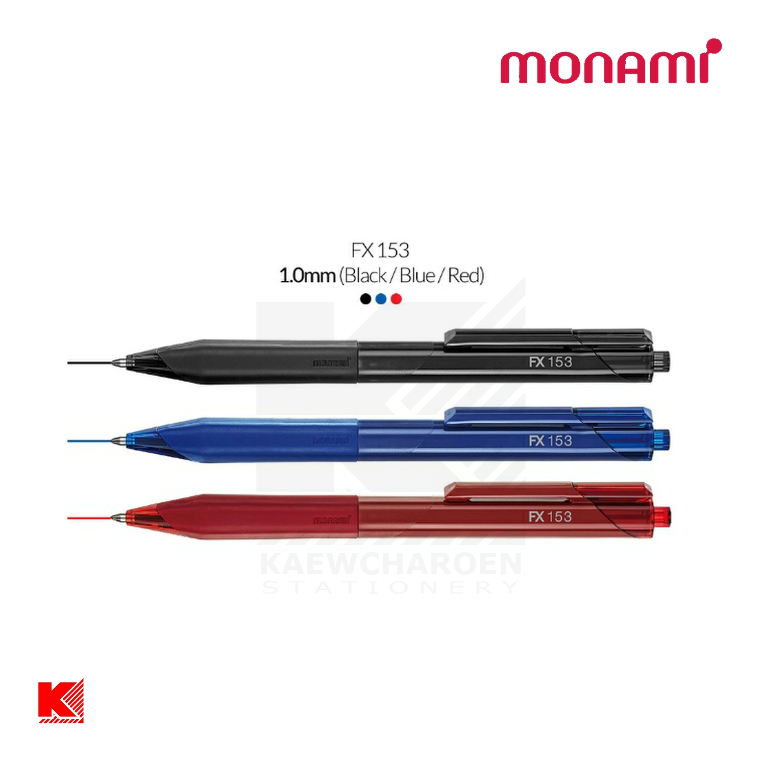 Monami FX153 ปากกาลูกลื่น 0.5 0.7 - Kaewcharoen - ThaiPick