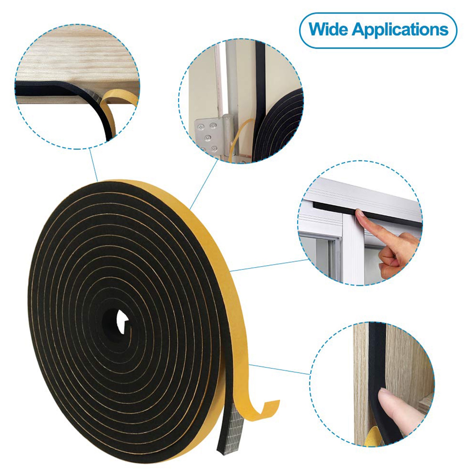 3m Window Sealing Strips Windproof Sound Proof Door Weather Stripping ...