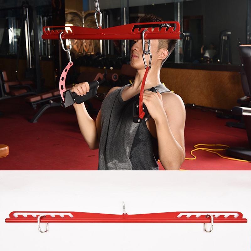 Adjustable Fitness Grips Lat Pull Down Bar Biceps Triceps Back Blaster ...