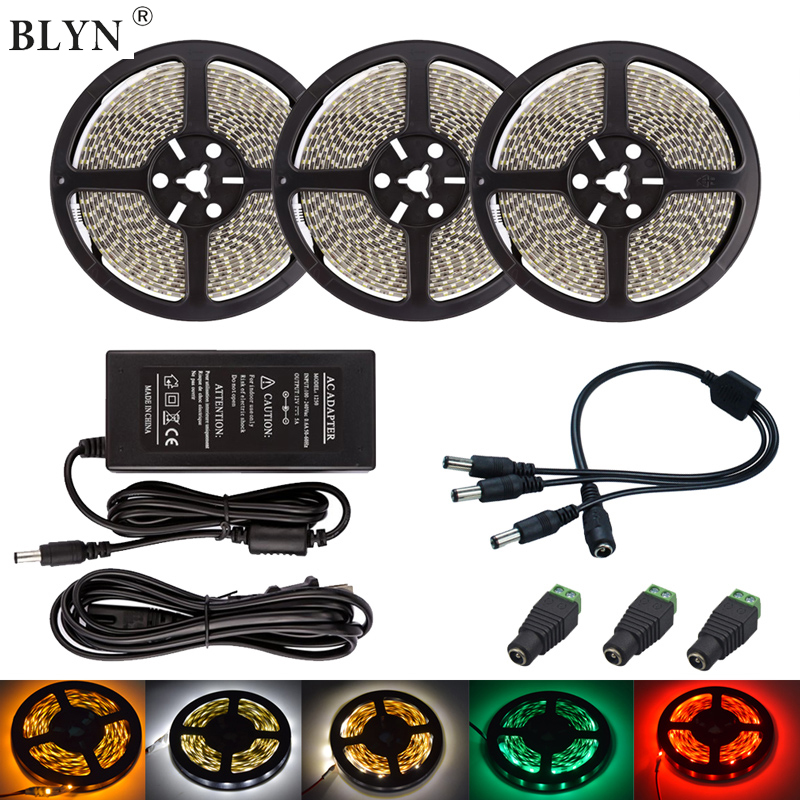 10M 15M LED Strip 60LEDM Waterproof Diode Tape Rope Light 2835 Warm ...