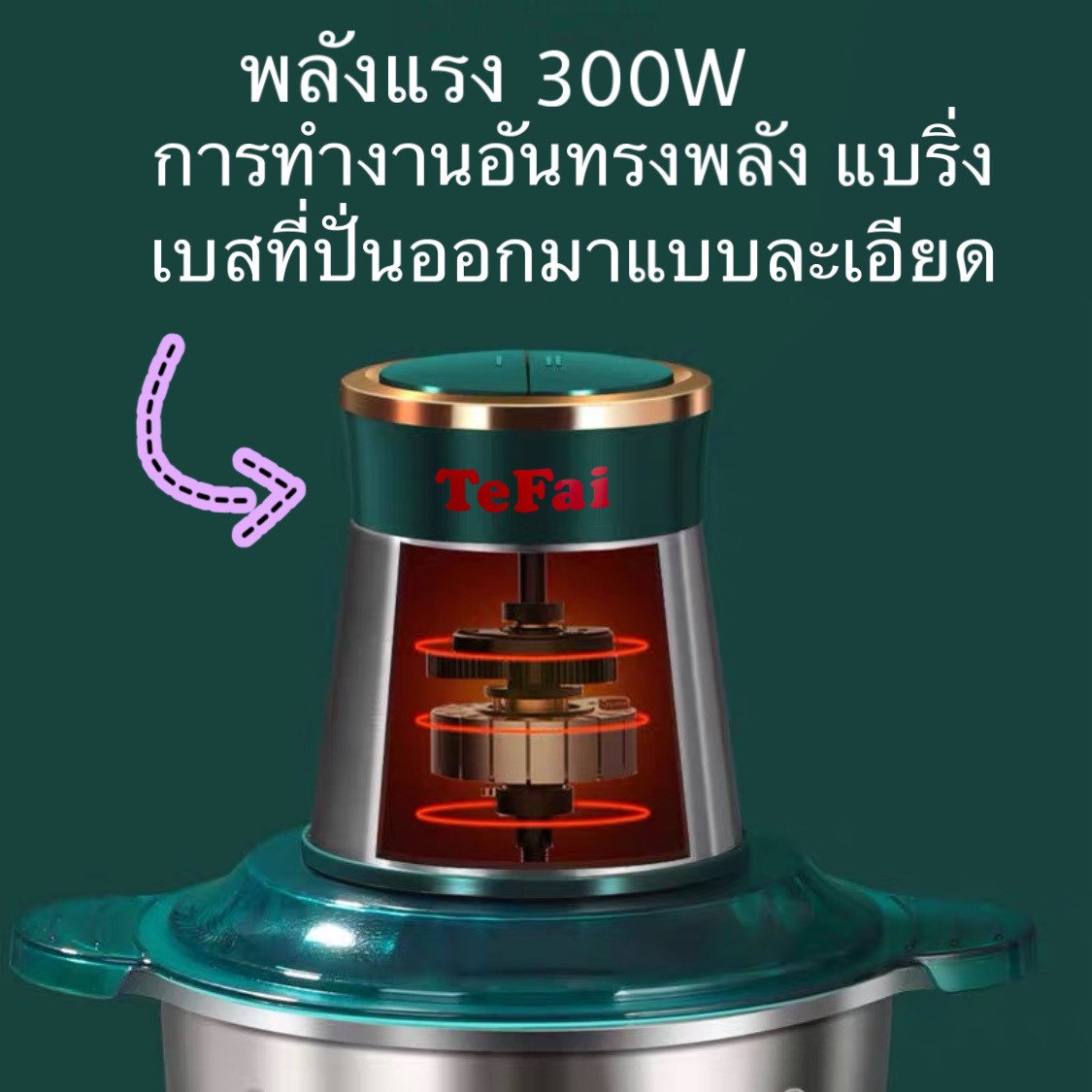 TEFAI TF304 เครื่องปั่น โถสแตนเลส 2L เครื่องบด สับ ไฟฟ้า รุ่น เครื่องบดสับ เครื่องผสมอาหาร TF304 ...