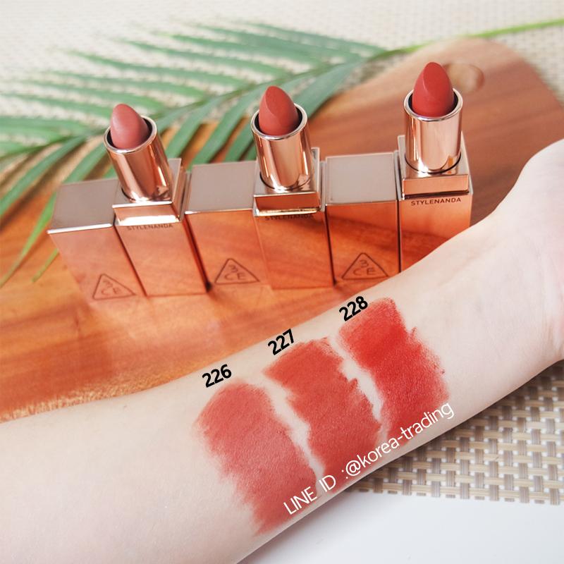 3CE MATTE LIP COLOR สีเบอร์ #227 BENCHMARK ลิปเนื้อแมทโทนสีสวยจากทรี ...