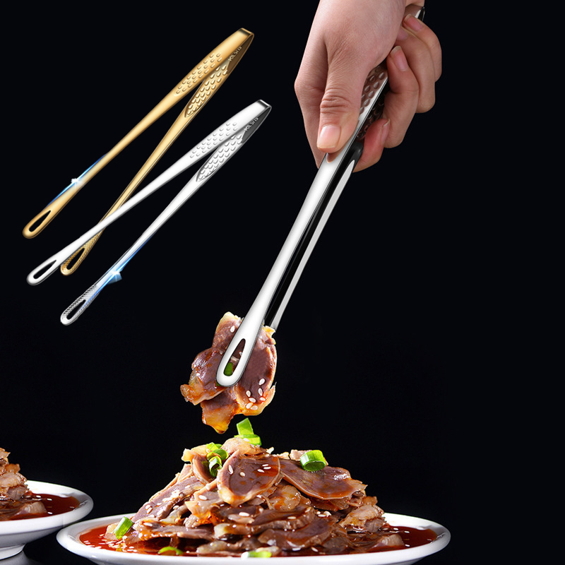 20211Pcs Stainless Steel Food Tongs Long Handle Non-Slip Korea Barbecue ...